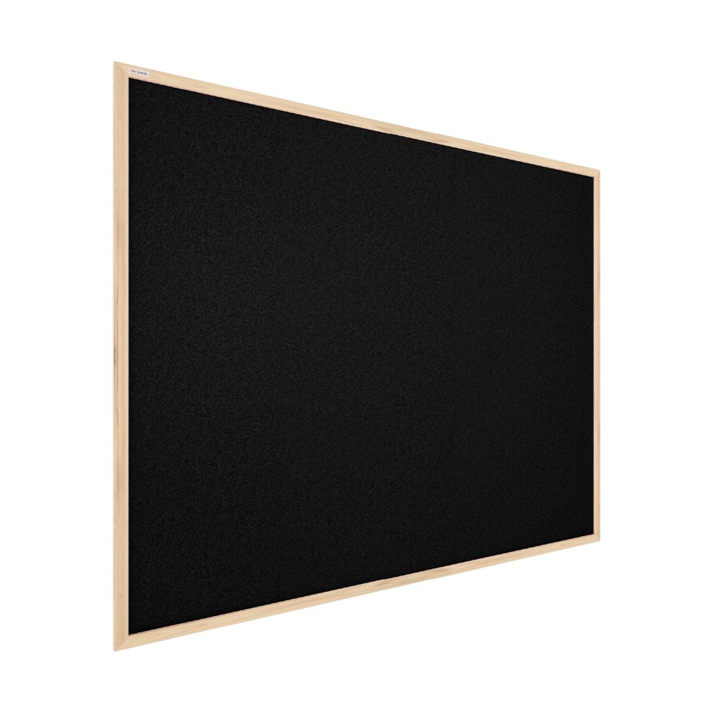 Černá korková tabule v dřevěném rámu 100x80 cm